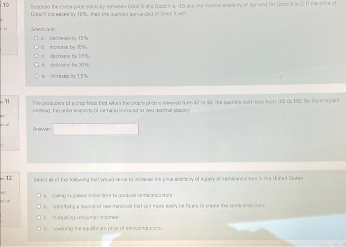 Solved Suppose the cross-price elasticity between Good Xatid | Chegg.com