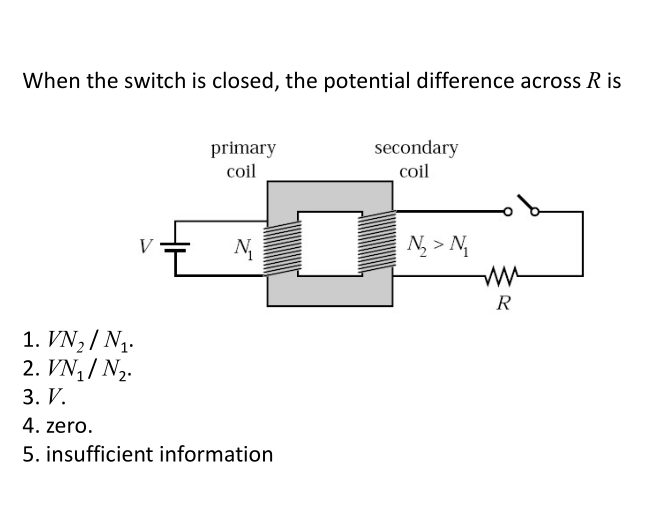 Solved When the switch is closed, the potential difference | Chegg.com