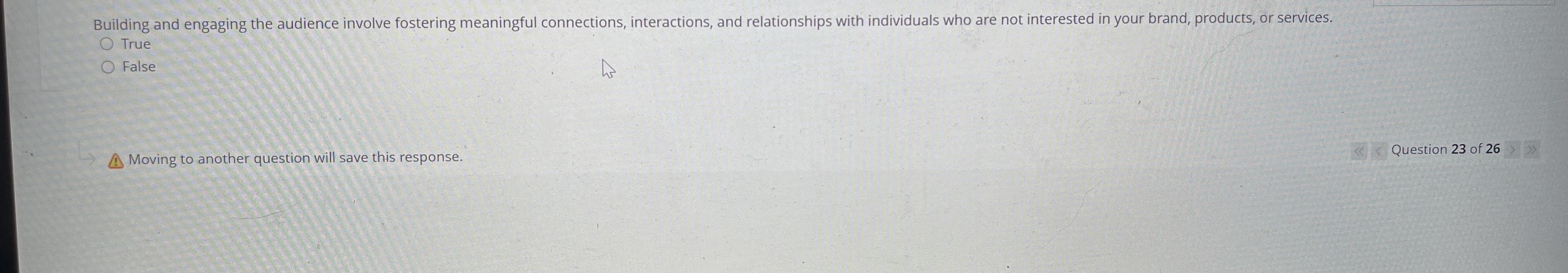 Solved Building and engaging the audience involve fostering | Chegg.com
