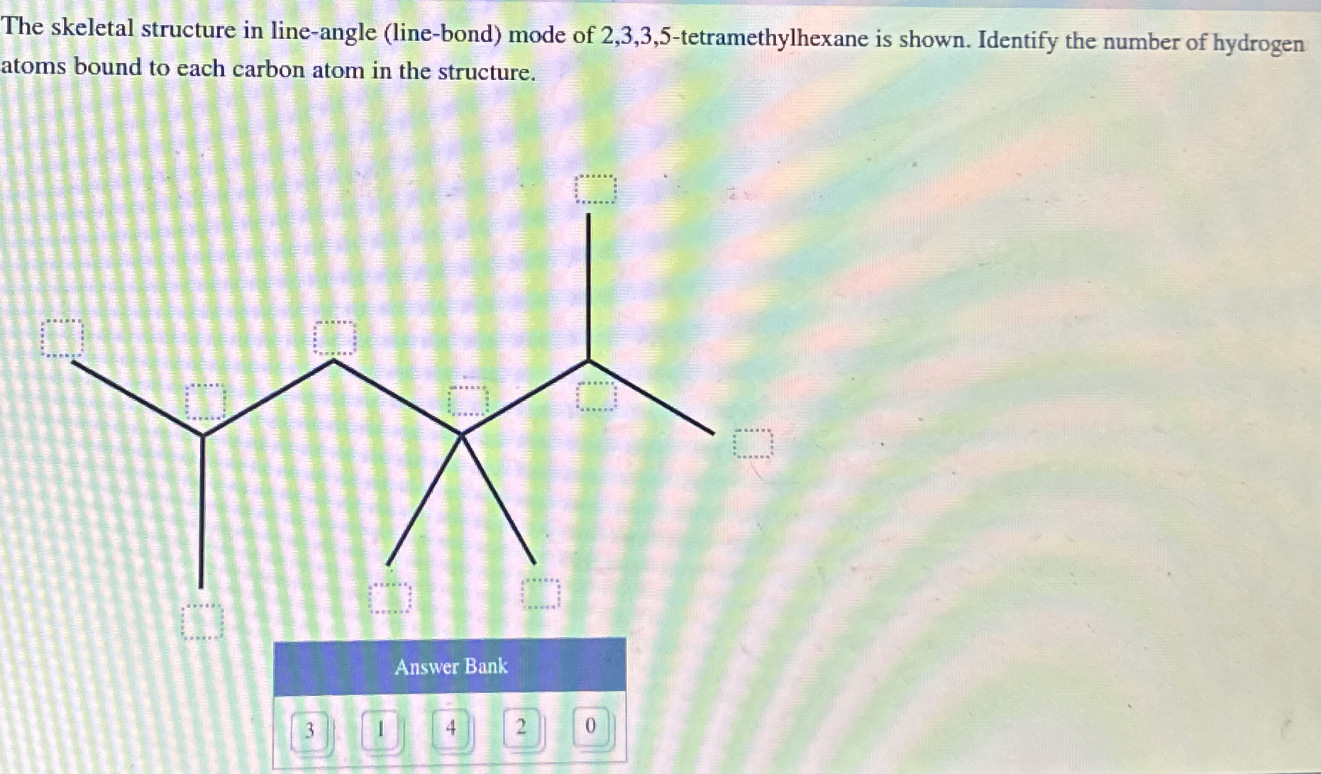 Solved The skeletal structure in line-angle (line-bond) | Chegg.com