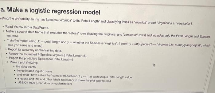 Solved using Iris.csv dataset found on kaggle or github, run | Chegg.com