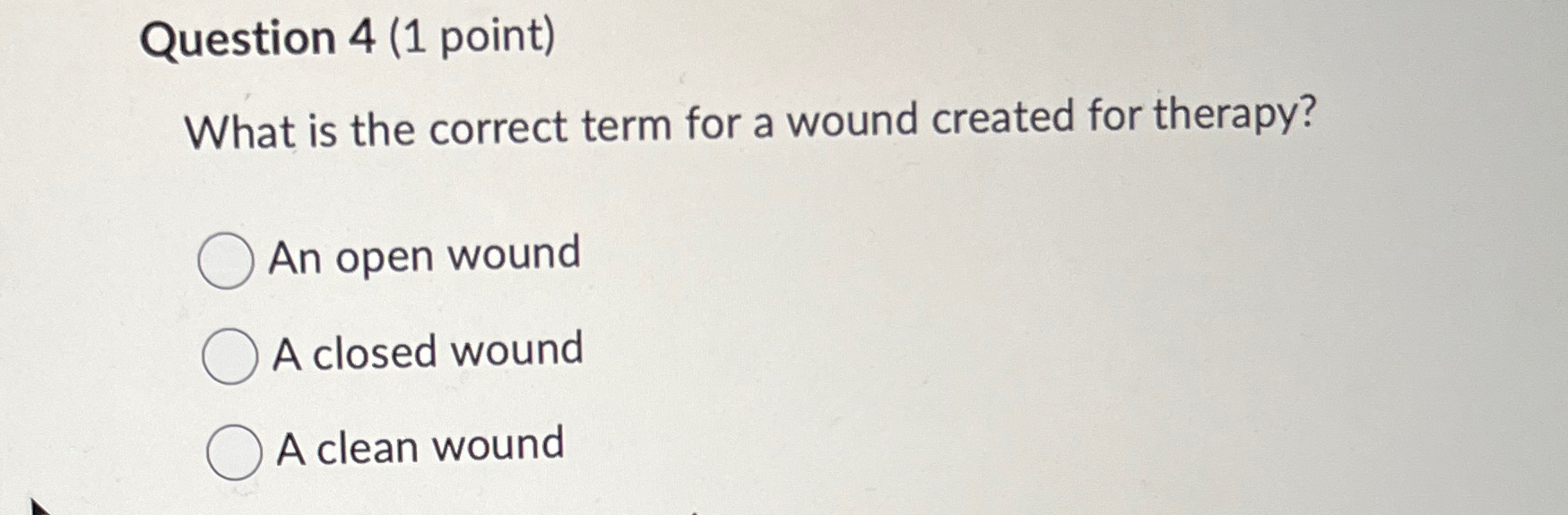 Solved Question 4 (1 ﻿point)What is the correct term for a | Chegg.com