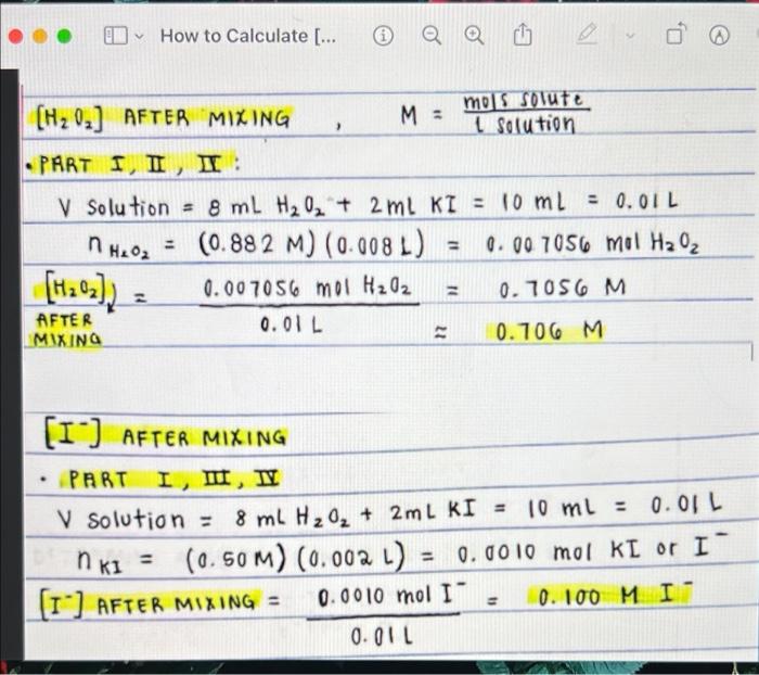 Solved PRE-LAB EXERCISE The hydrogen peroxide solution that | Chegg.com