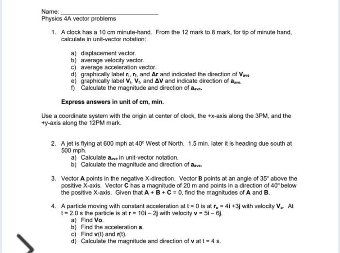 Solved 1. A clock has a 10 cm minute-hand. From the 12 mark | Chegg.com