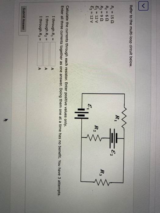 Solved Refer to the multi-loop circuit below. Ry = 150 R2 = | Chegg.com