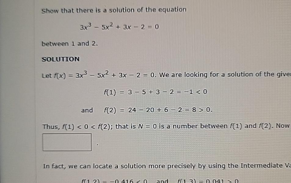 Solved Show that there is a solution of the | Chegg.com