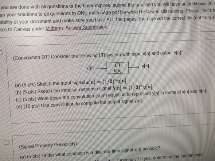 Solved Convolution DT consider the following LTI system with | Chegg.com