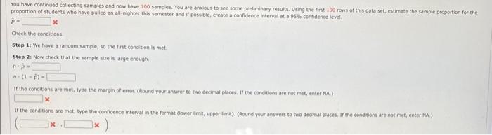 Solved proportion of students who have pulled an all-nighter | Chegg.com