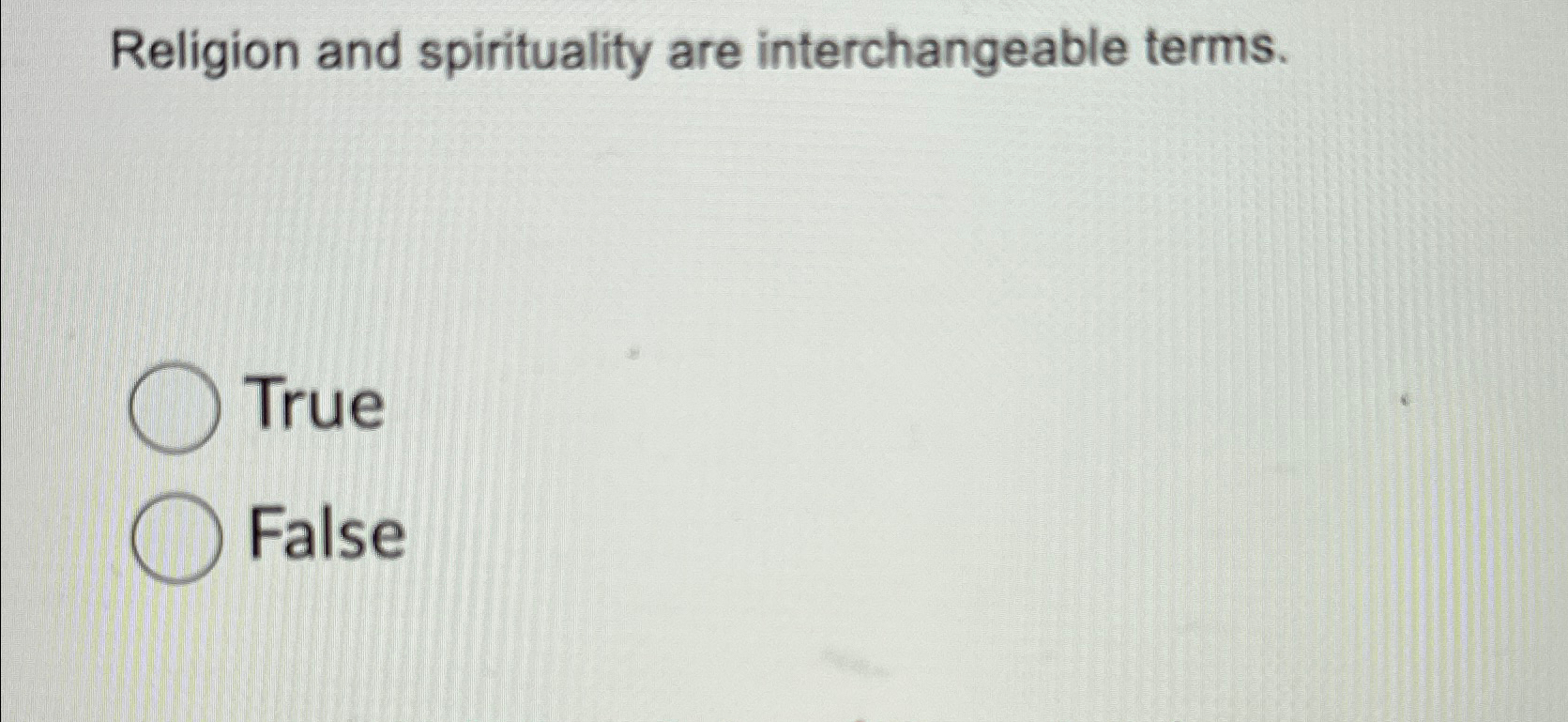 Solved Religion and spirituality are interchangeable | Chegg.com
