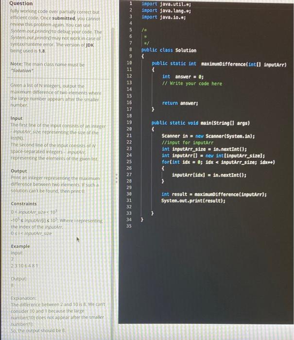 Solved import java.util.! import java.lang. import java. 10. | Chegg.com