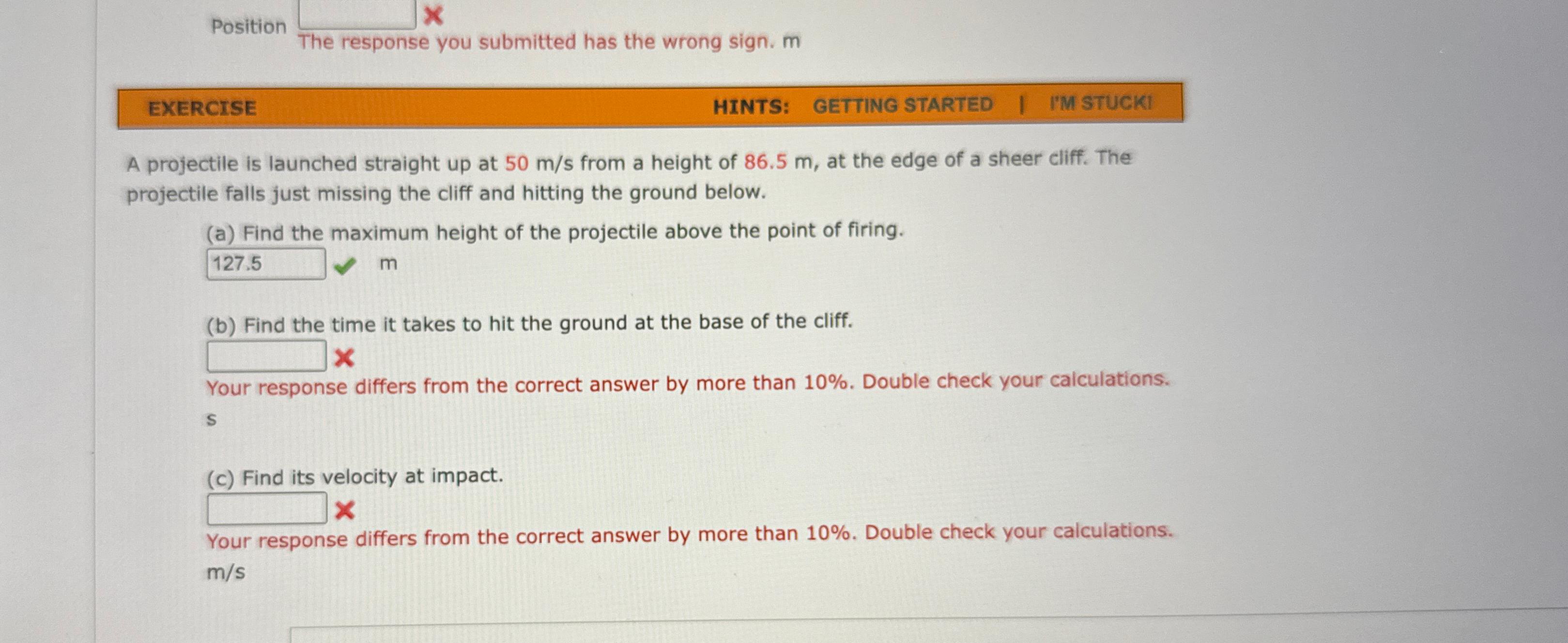 Solved Position The response you submitted has the wrong | Chegg.com