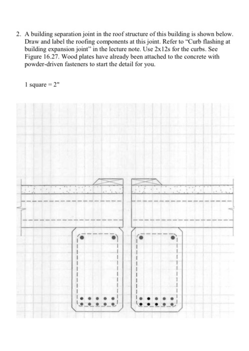 2. A building separation joint in the roof structure | Chegg.com