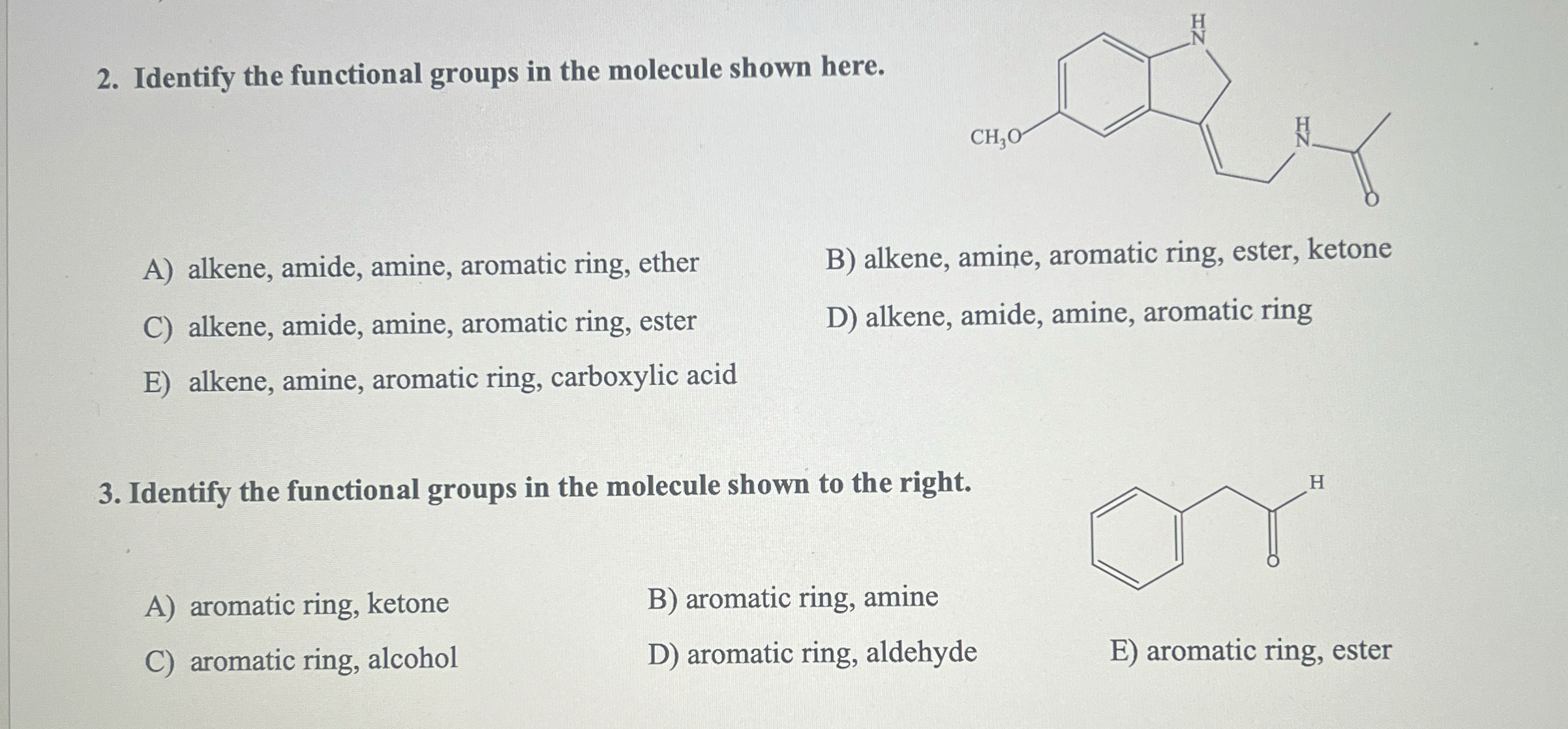 Solved Answer both plsssss!! ﻿Identify the functional groups | Chegg.com