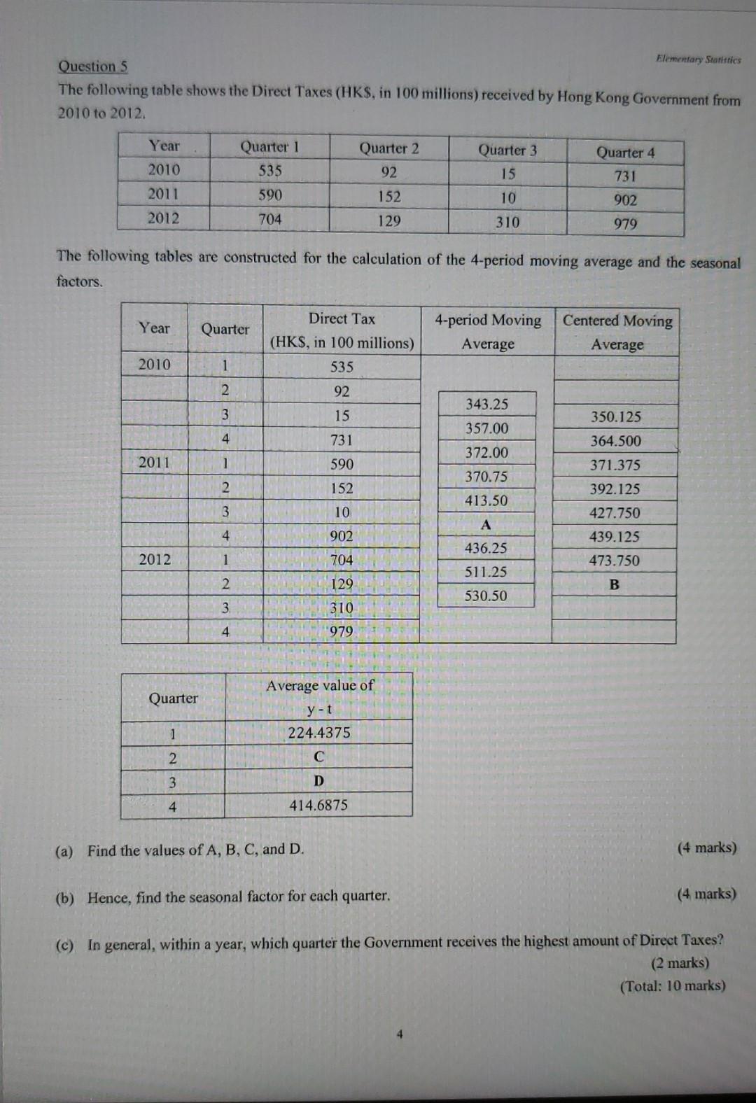 Solved Elementary Statistics Questions The following table | Chegg.com