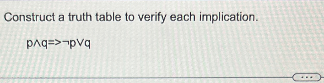Solved Construct a truth table to verify each | Chegg.com