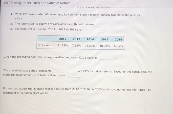 Solved 2. Measuring standalone risk using realized data A Aa | Chegg.com