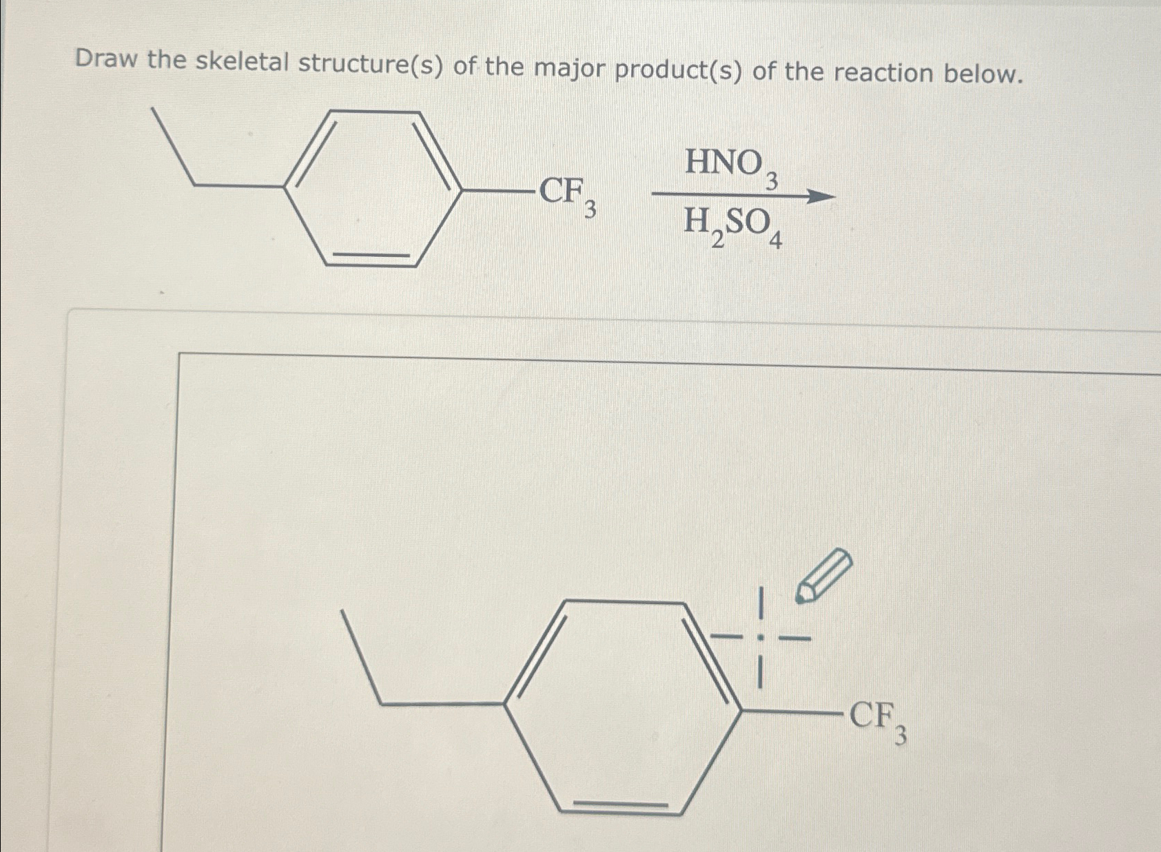 Solved Draw the skeletal structure(s) ﻿of the major | Chegg.com