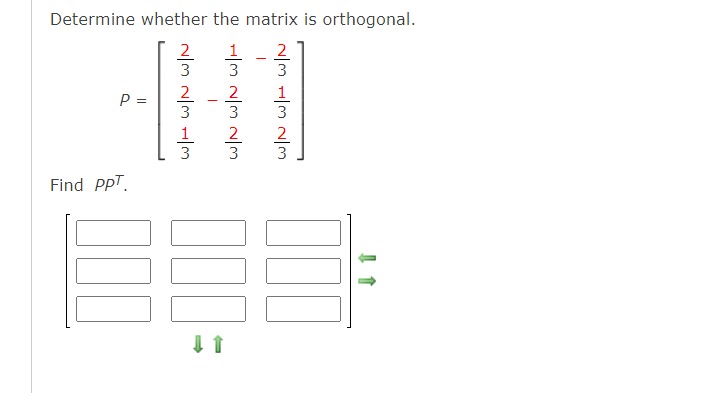 Solved Determine whether the matrix is | Chegg.com