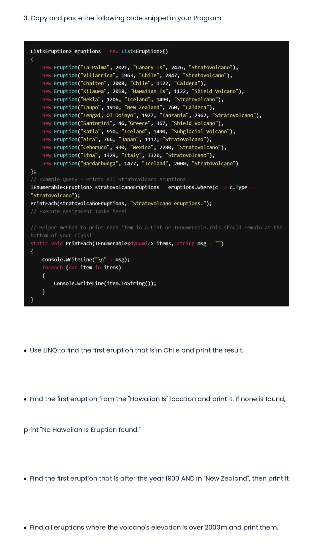 Solved 1. Open a new console app. Just in case you've | Chegg.com