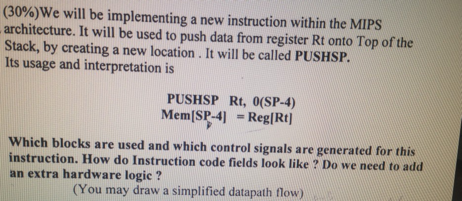 please explain step by step OPCODE is 110111 and | Chegg.com