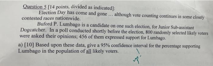Solved Question 5 [14 points, divided as indicated]: | Chegg.com