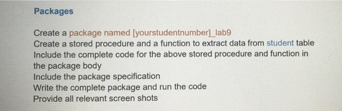 Solved Packages Create a package named | Chegg.com