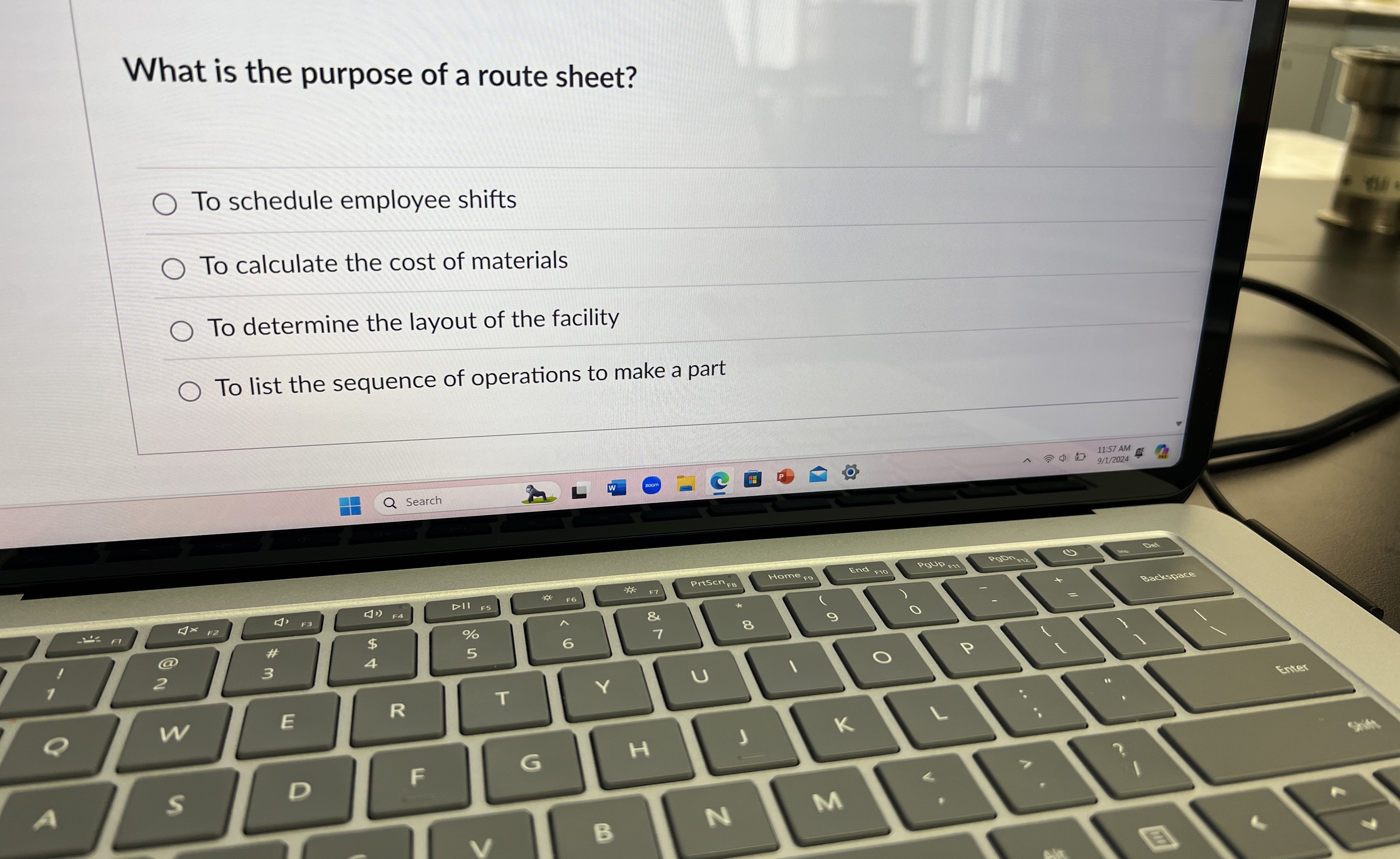 Solved What is the purpose of a route sheet?To schedule | Chegg.com