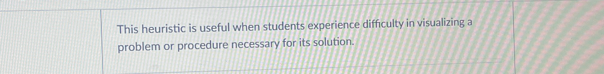 Solved This heuristic is useful when students experience | Chegg.com