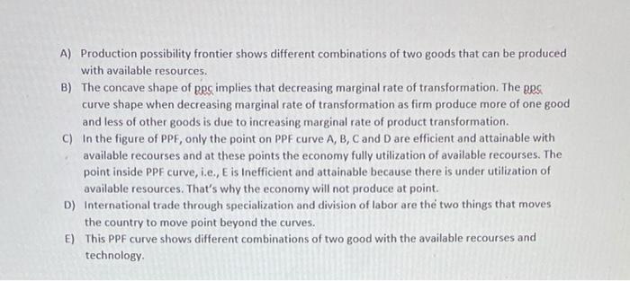 Solved a. Define the PPF. (I pt) b. Explain in detail, with | Chegg.com
