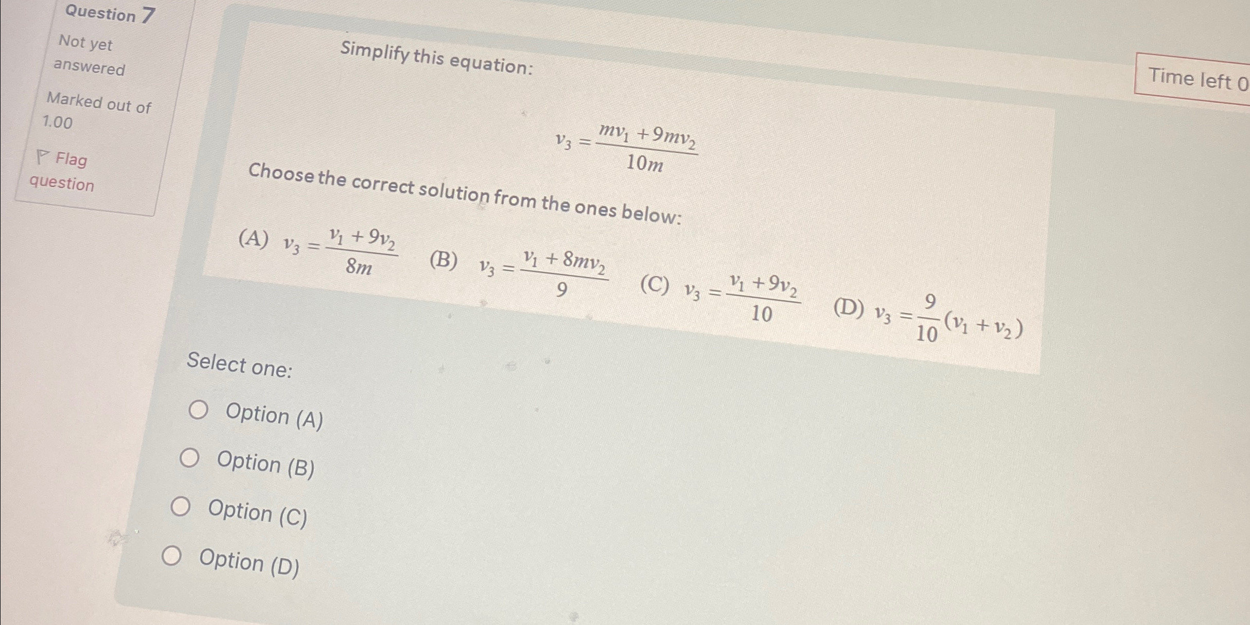 Solved Question 7Not yet answeredMarked out | Chegg.com