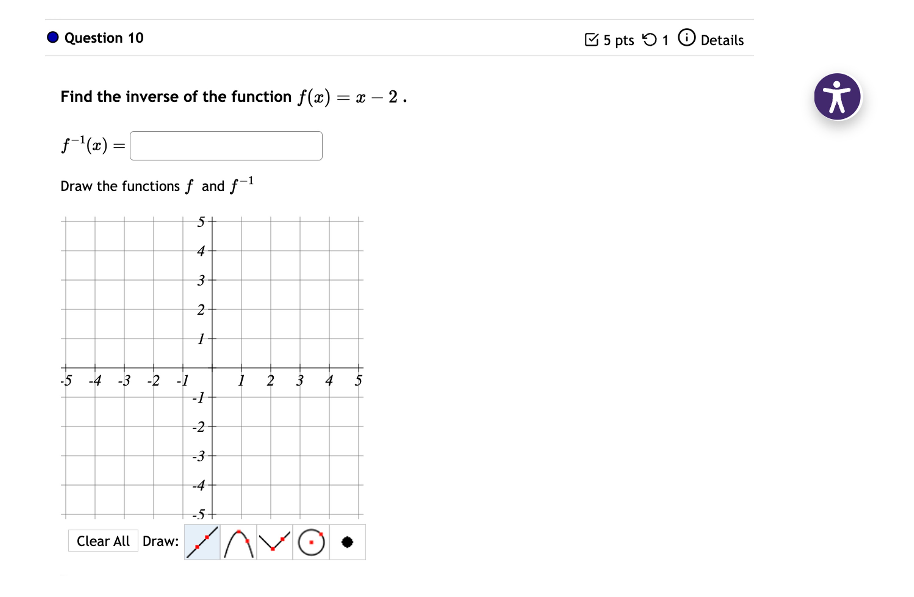 Solved Question 10Find the inverse of the function | Chegg.com