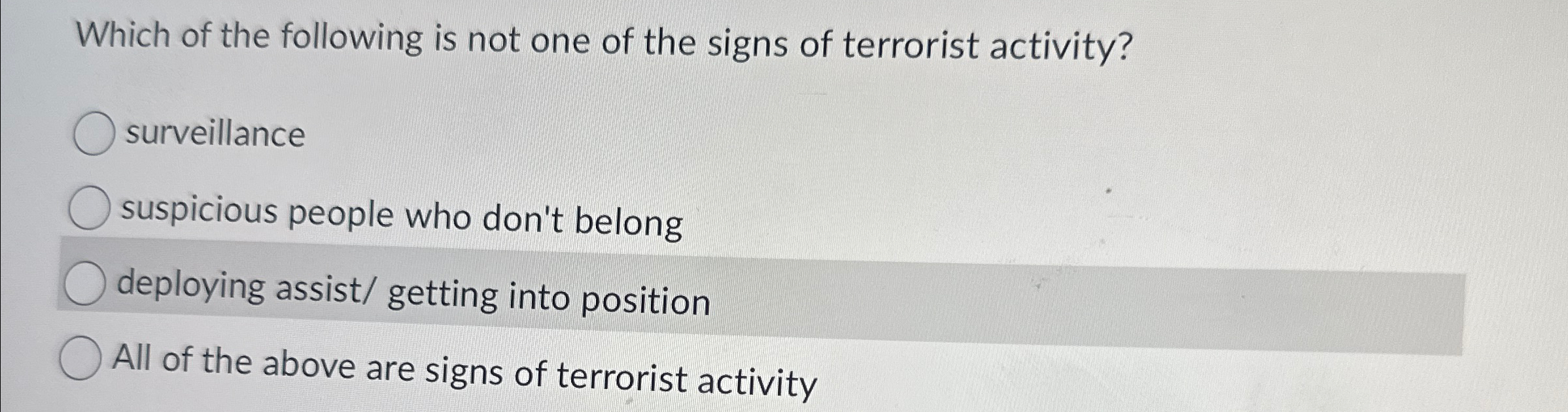 Solved Which of the following is not one of the signs of | Chegg.com