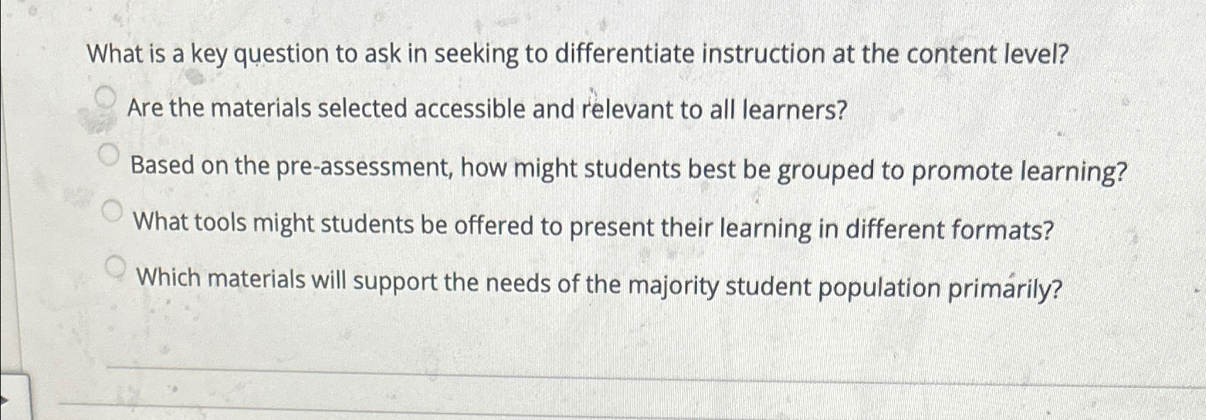 Solved What is a key question to ask in seeking to | Chegg.com