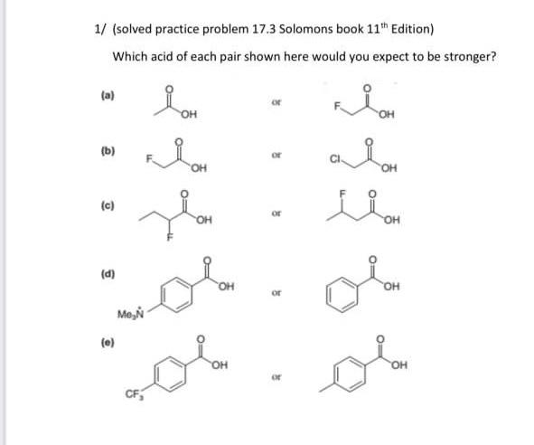 Solved 1/ (solved practice problem 17.3 Solomons book 11th | Chegg.com Solved 1/ (solved practice problem 17.3 Solomons book 11th | Chegg.com