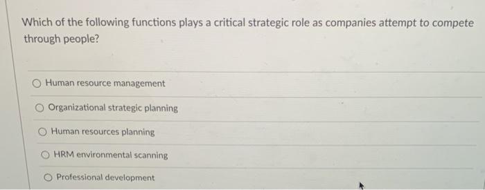Solved Which of the following functions plays a critical | Chegg.com
