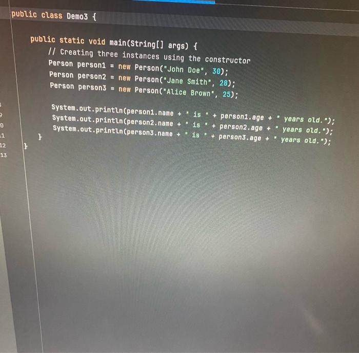 Solved In the Person class, create a constructor that | Chegg.com