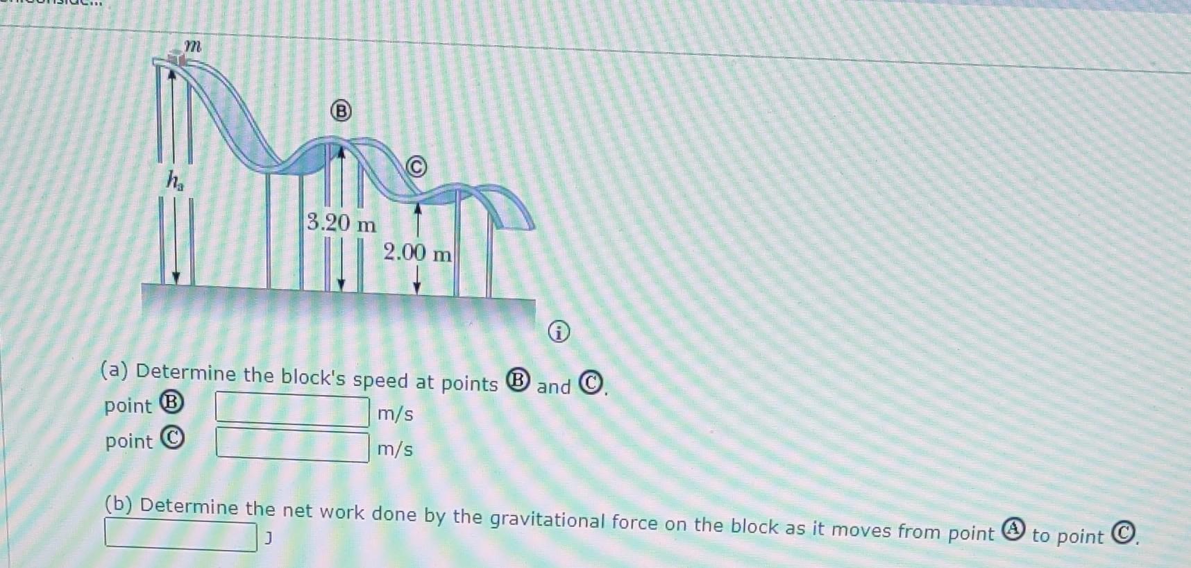 Solved A block of mass m=5.40kg is released from the rest | Chegg.com