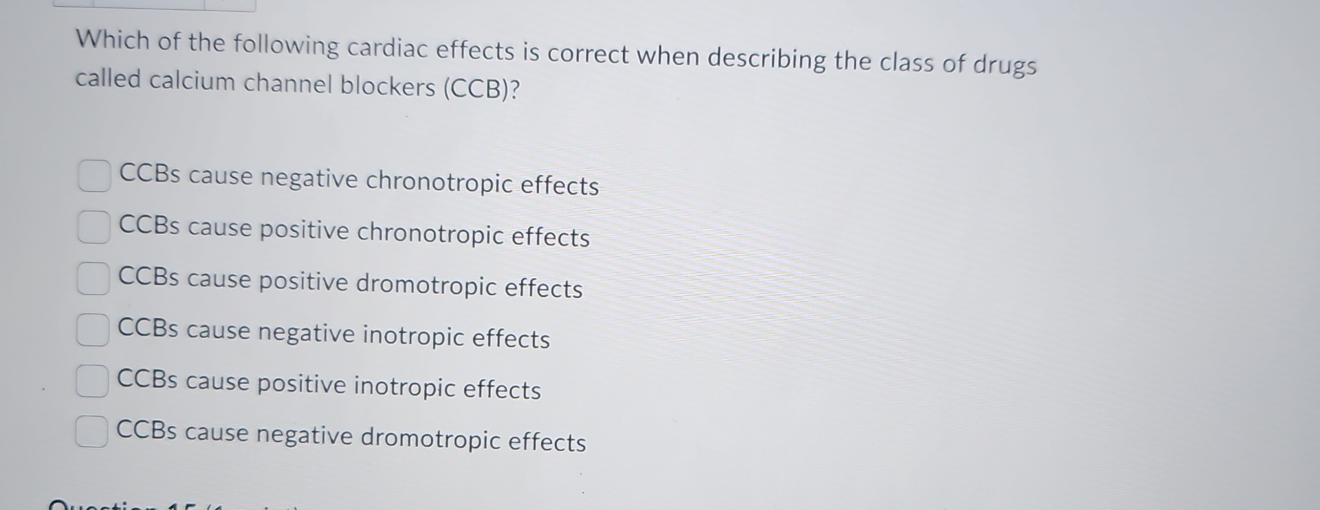 Solved Which of the following cardiac effects is correct | Chegg.com
