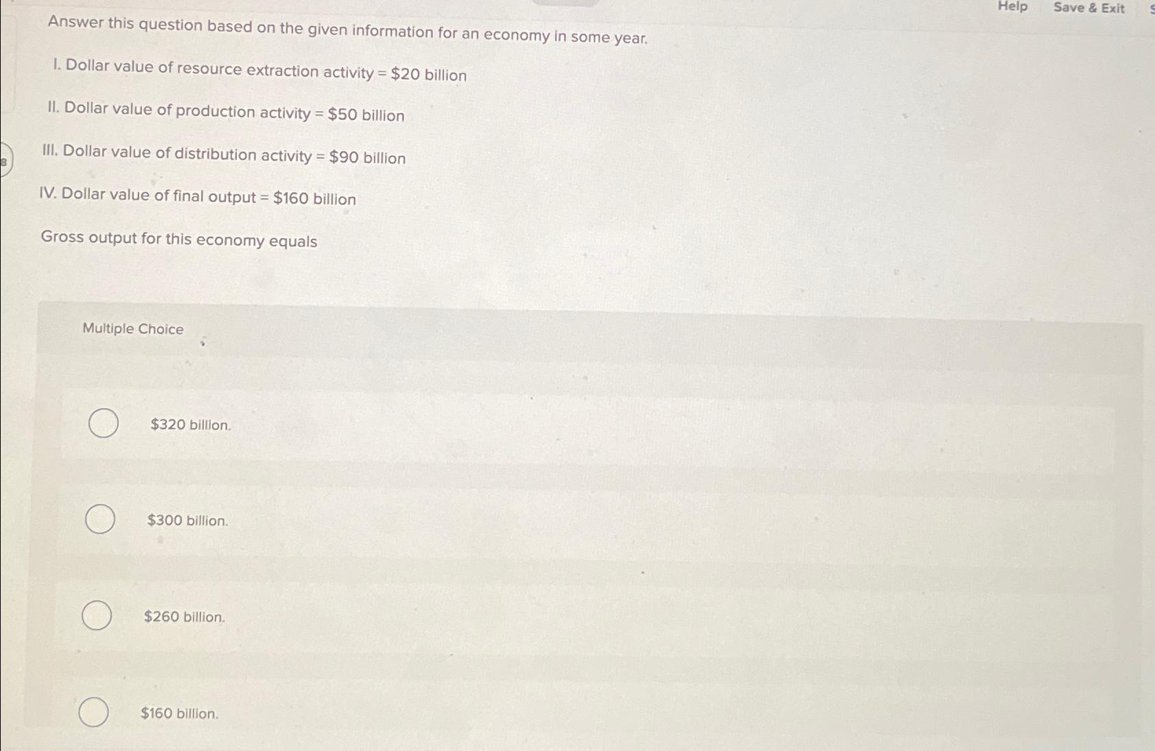 Solved HelpSave & ExitAnswer this question based on the | Chegg.com