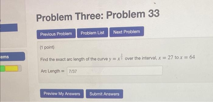 Solved Find the exact arc length of the curve y=x32 over the | Chegg.com