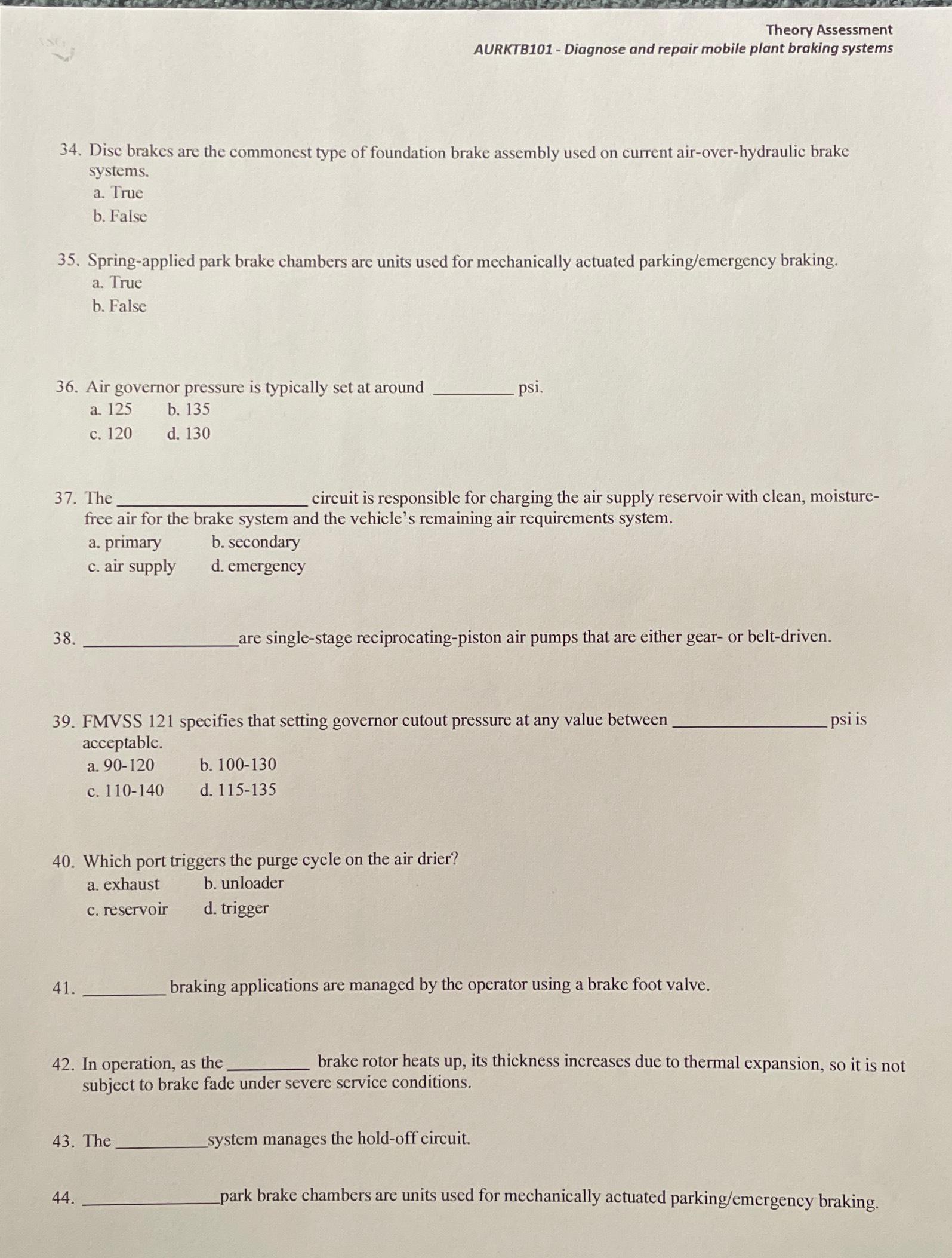 Solved Can i please get help with the following AURKTB101 | Chegg.com