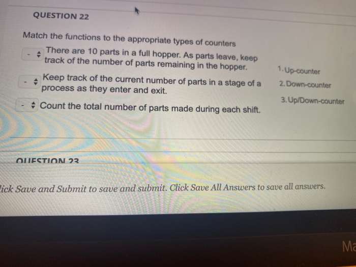 Solved QUESTION 21 The counter values specifies the value | Chegg.com