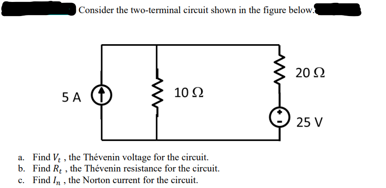 Consider the two-terminal circuit shown in the figure | Chegg.com