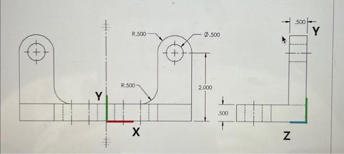 Solved Create a SolidWorks model of the object shown in the | Chegg.com
