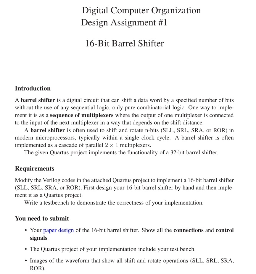 Solved RequirementsModify the Verilog codes in the attached | Chegg.com