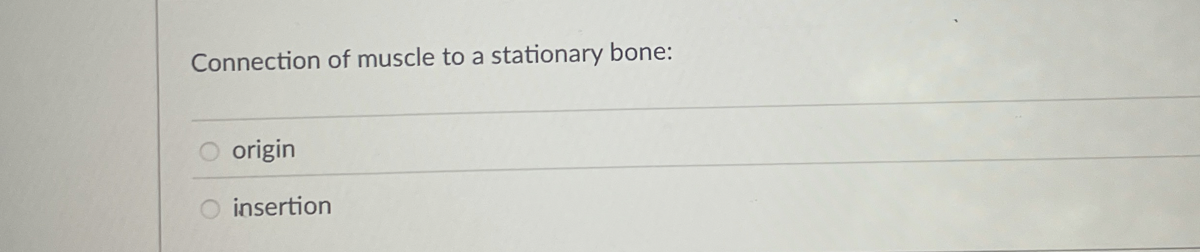 Solved Connection of muscle to a stationary | Chegg.com