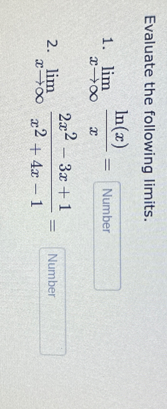 Solved Evaluate the following | Chegg.com