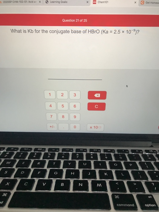 Solved n 2020SP CHM-102-01: Acidan x Learning Goals: Chem | Chegg.com