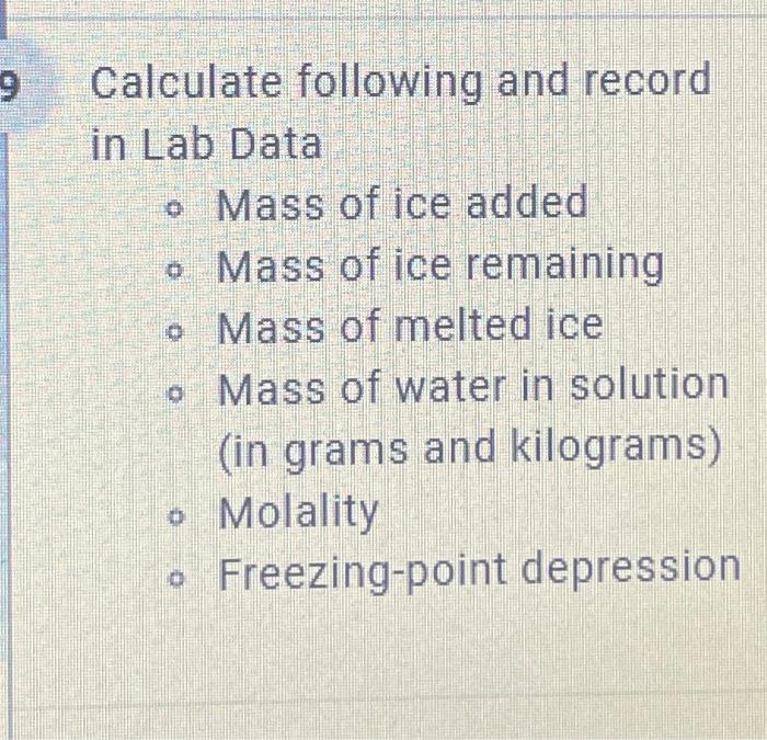 Solved I Need Help Calculating The Data From Solution