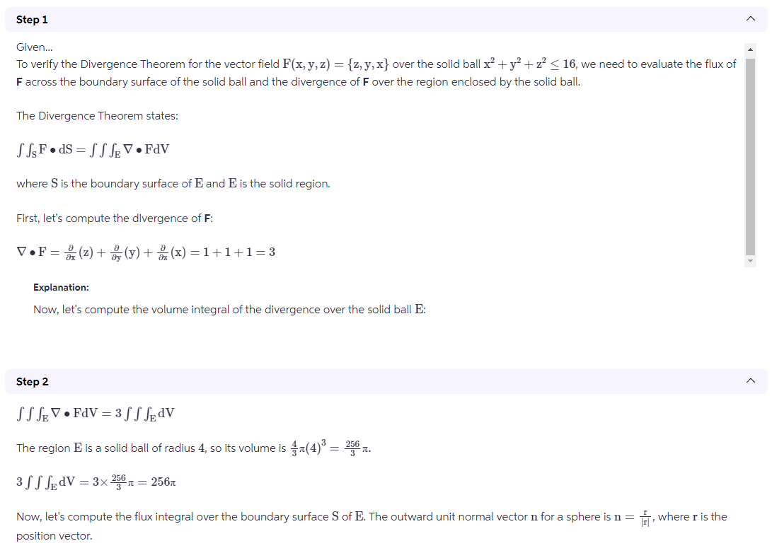 Solved The question is "Verify that the divergence theorem | Chegg.com